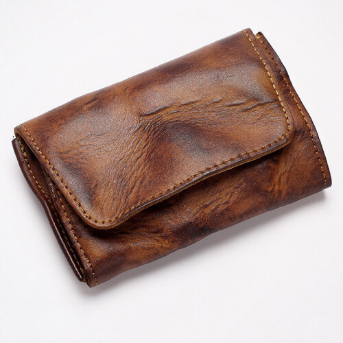 Vintage Leather Men Wallets Minimalist Retro Wallet for Men Bifold on OnBuy