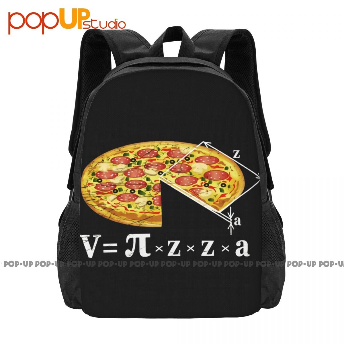 V = Pizza I Fun Geek Nerd Backpack Large Capacity Style Eco Friendly ...