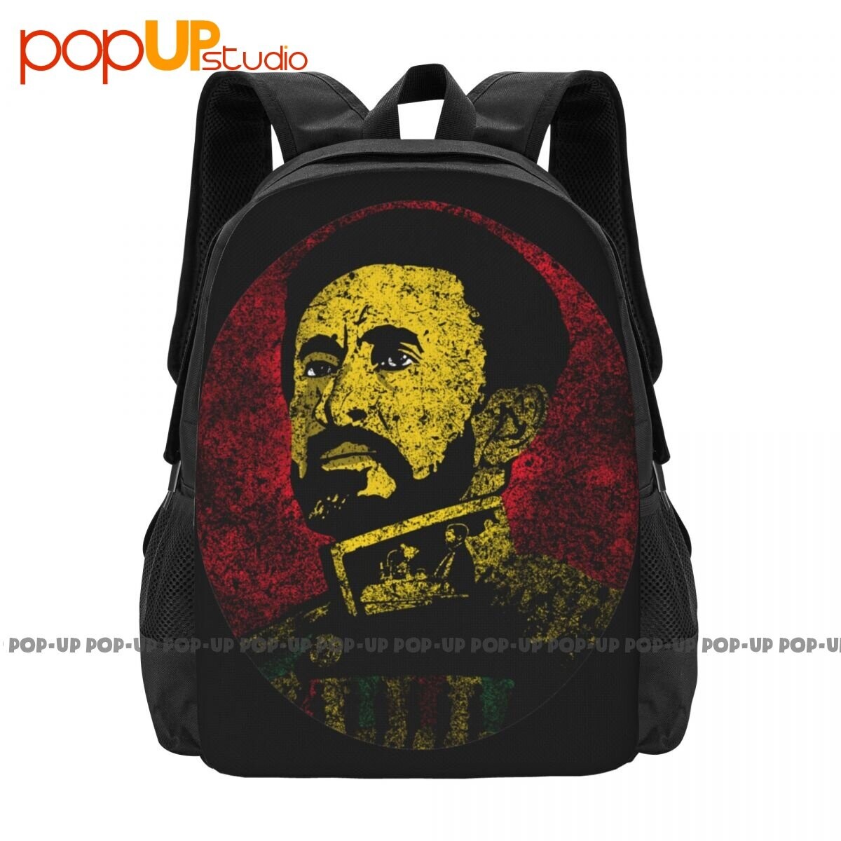 Haile Selassie Portrait I Lion Of Judah Ethiopia Rastafari Irie Jamaika Backpack Large Capacity ...