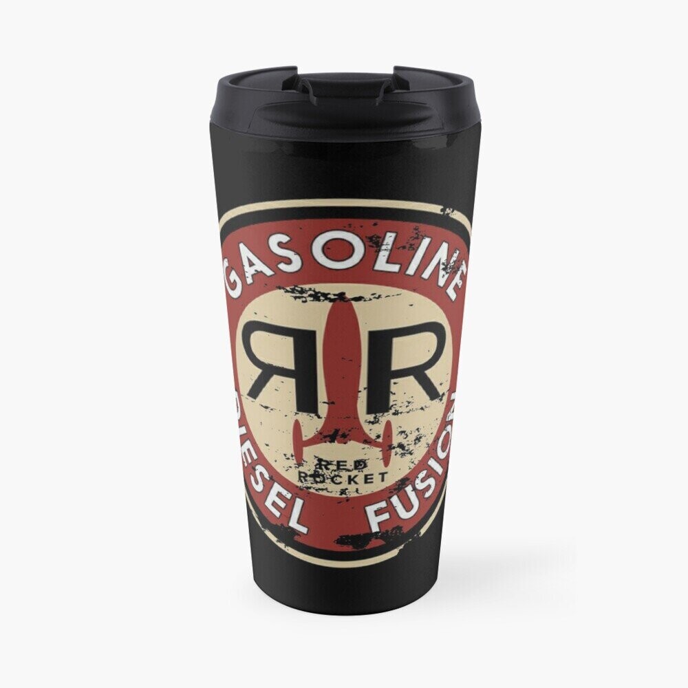 Insulated Travel Coffee Mug Red rocket Worn logo - fallout Stainless ...