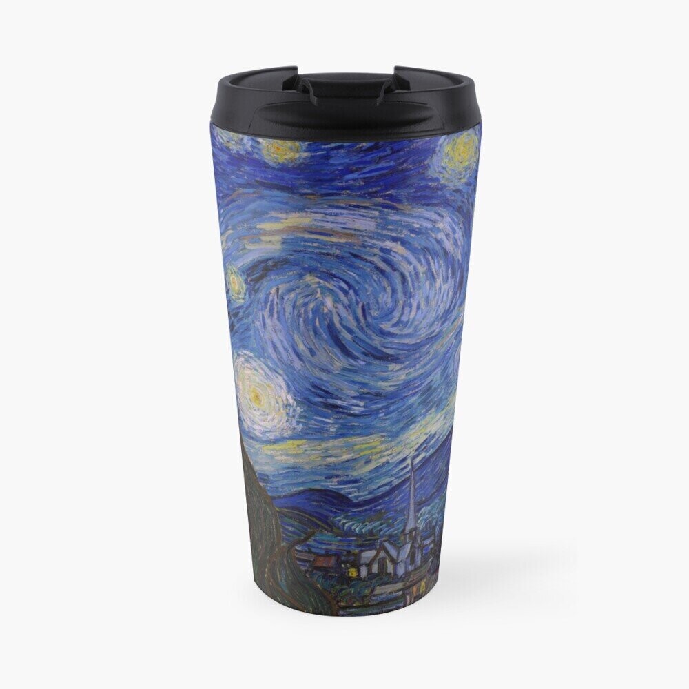 Insulated Travel Coffee Mug The Starry Night by Vincent van Gogh (1889 ...