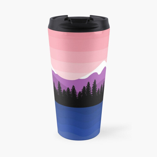 Insulated Travel Coffee Mug Genderfluid Pride Landscape Stainless Steel ...