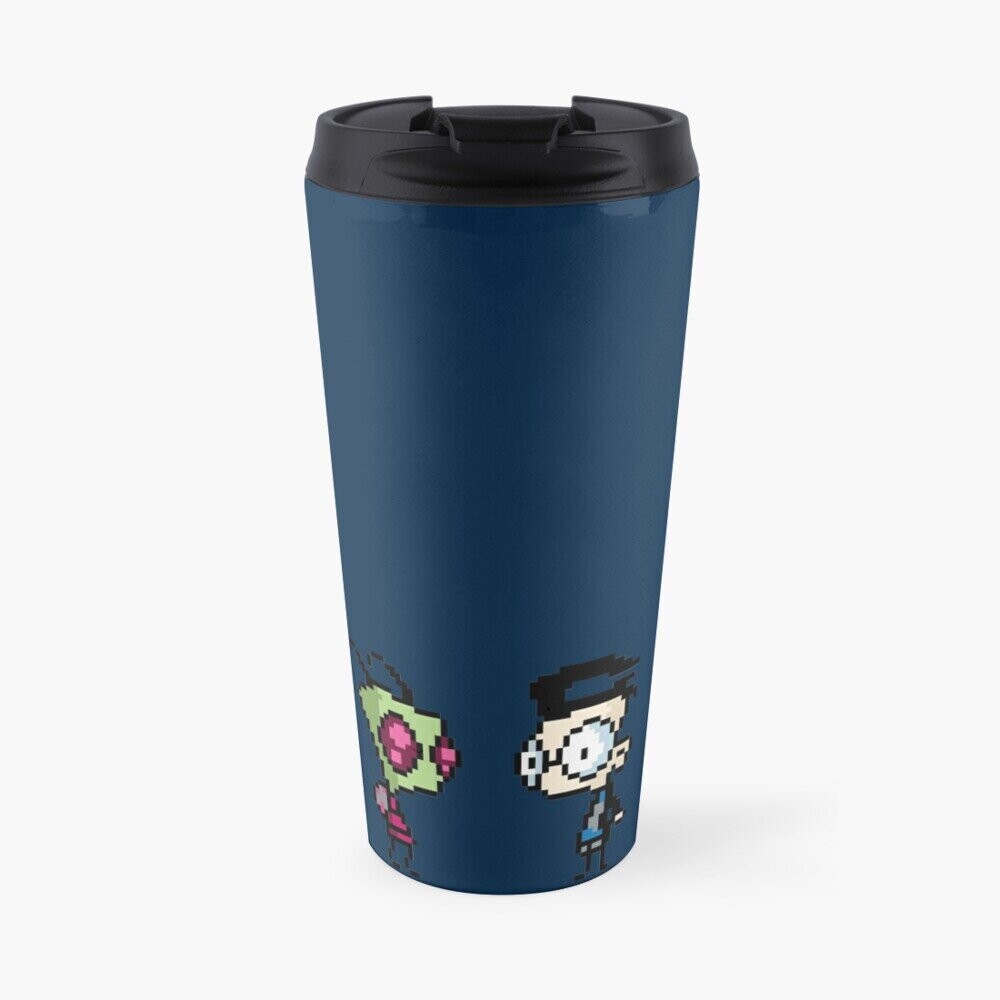 Insulated Travel Coffee Mug 8-Bit Invader Zim Characters Stainless ...