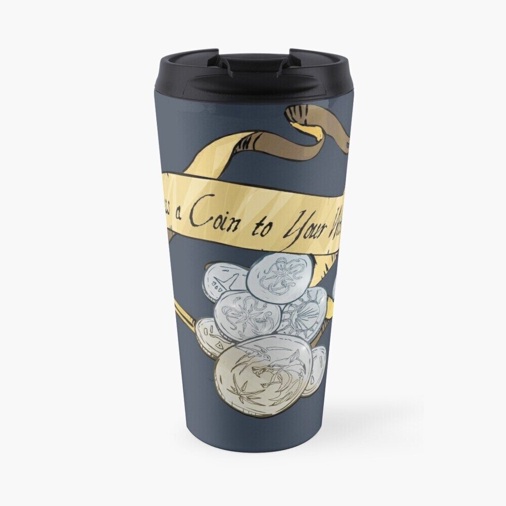 Insulated Travel Coffee Mug Toss a Coin to Your Witcher - scroll banner ...