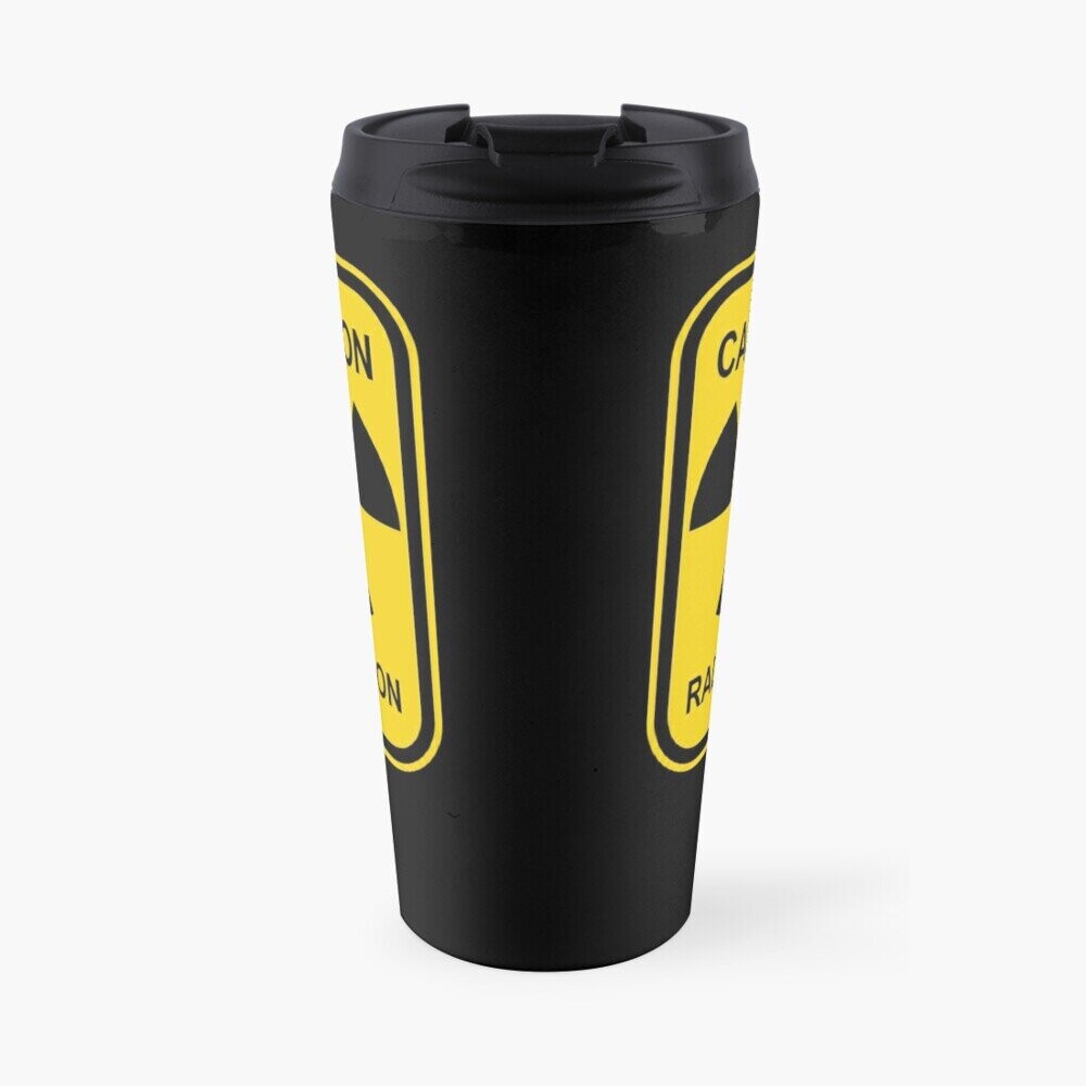 Insulated Travel Coffee Mug Radioactive Symbol Warning Sign ...