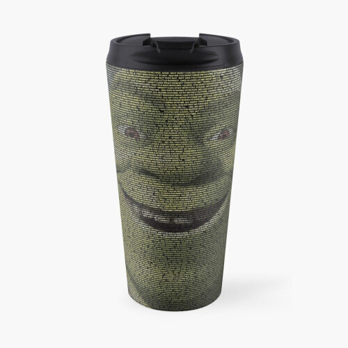 Insulated Travel Coffee Mug SHREK - Entire Script - With Shrek Face ...