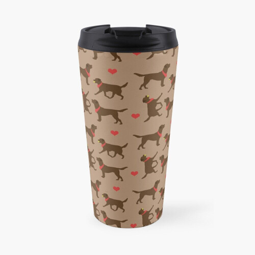 Insulated Travel Coffee Mug I love my Chocolate Lab Labrador Retriever ...