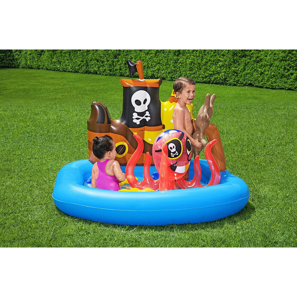 Bestway Ships Ahoy Play Centre, Kids Pirate Inflatable Water Park ...