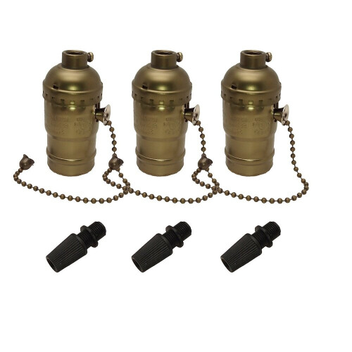 3pcs DIY E26 E27 Edison LED Light Socket Base Retro Pendant Lamp Holder ...