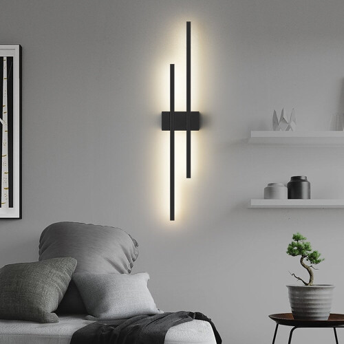 LED Wall Sconce Lamp Indoor Minimalist Linear Strip Wall Mount Light ...