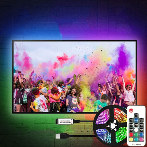 LED Strip Light 5050 USB RGB 17key RF Remote 5V LED RGB Lights Flexible ...