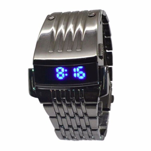 Anime Theme buy Men LED watches Metal wristband wristwatches features ...