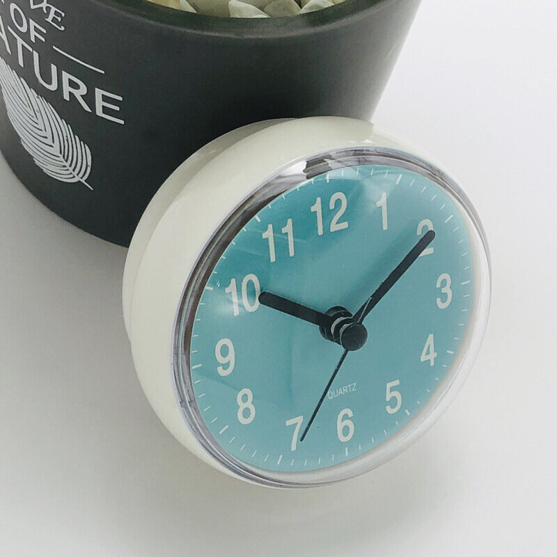 Mini Sucker Wall Clock Bathroom Anti-fog and Waterproof Clock Kitchen ...