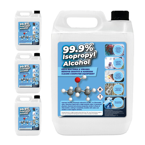 (20 Litre) Flow 5 Litre Isopropyl 99.9% IPA Rubbing Alcohol on OnBuy