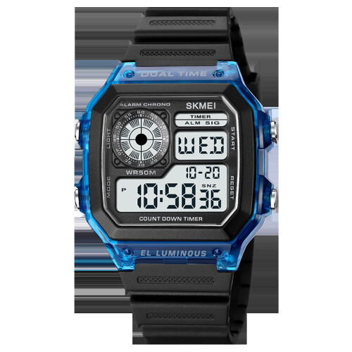 Japan Digital Movement Countdown Sport Watches Mens Multifunction 5Bar ...