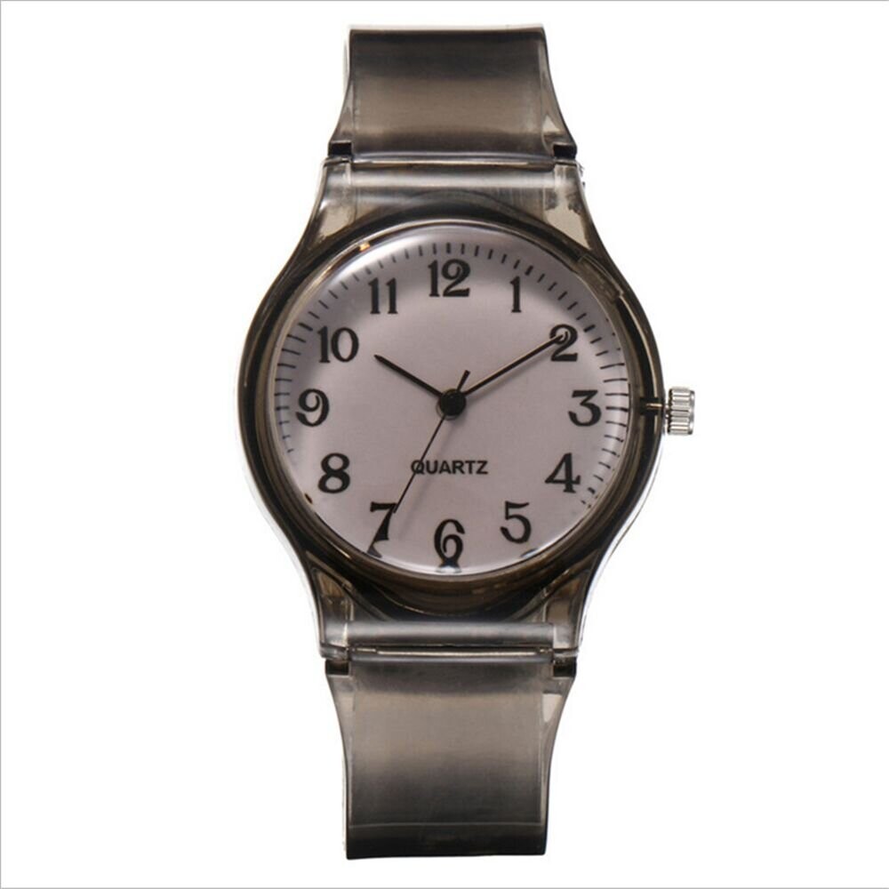Practical Transparent Lovely Silicone Wristwatch Student Clock Candy ...