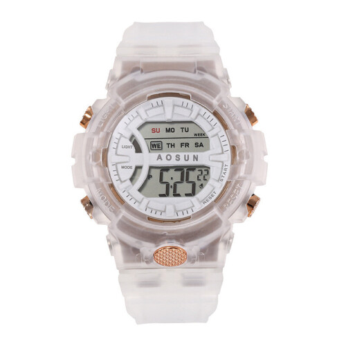Transparent watch female student waterproof electronic watch on OnBuy