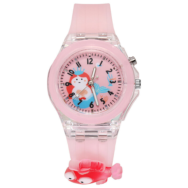 Kids' Watches Colorful Luminous Wristwatches Student Girls Quartz Clock ...