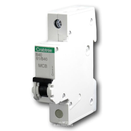Crabtree 61B/40 40 amp Miniature Circuit Breaker MCB Starbreaker 6kA Type B on OnBuy