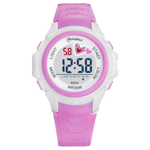 Girls Sports Watches Child Hand Clocks 3Bar Waterproof Students Digital ...