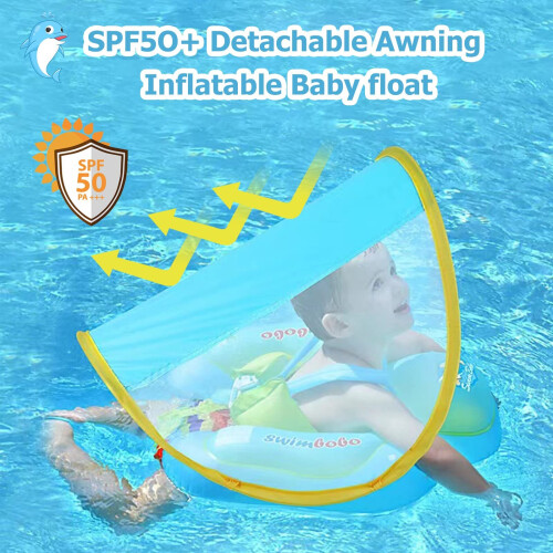 baby buoy, inflatable swimming pool buoy with canopy, baby swimming ...
