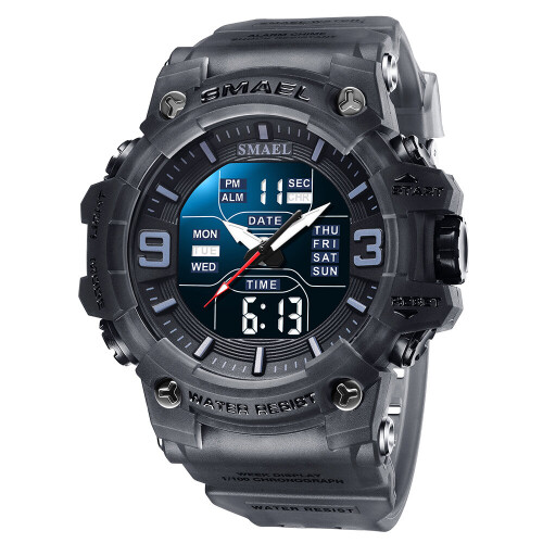Samel Sport Style Men Digital Watch Shock Military Watches Dual Display ...