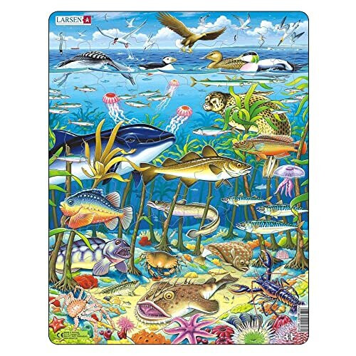 Larsen FH13 Marine Life in the North Atlantic Ocean Puzzle, 60-Piece ...