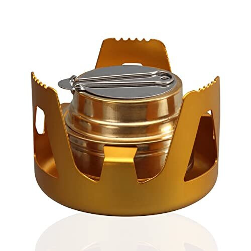 Porssaut Mini Spirit Burner Portable Copper Alcohol Stove Camping ...