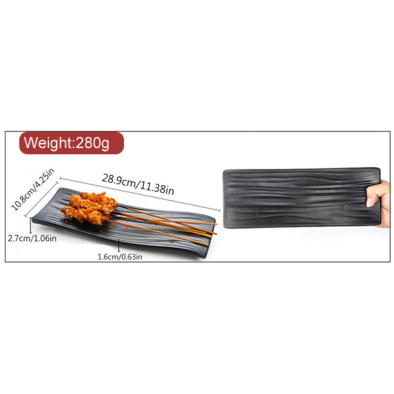 TEENRA Melamine Imitation Porcelain Cutlery Steak Salad Dessert Plate ...