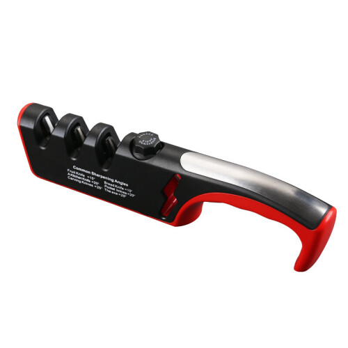Knife Sharpener 5 in 1 Adjustable Angle Black Red Kitchen Grinding ...