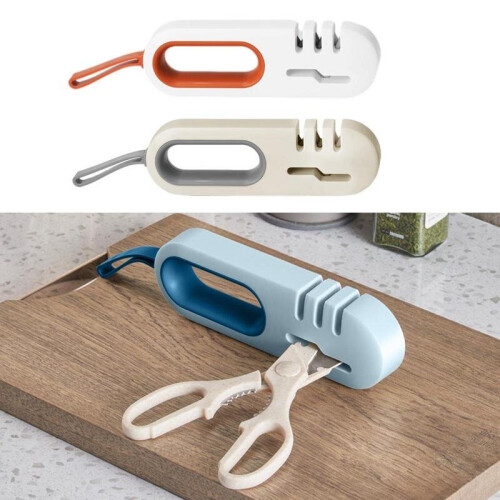 (a- Orange) Tungstensteel,Ceramic,Emery 4 in1 Knife Sharpener,Chef ...