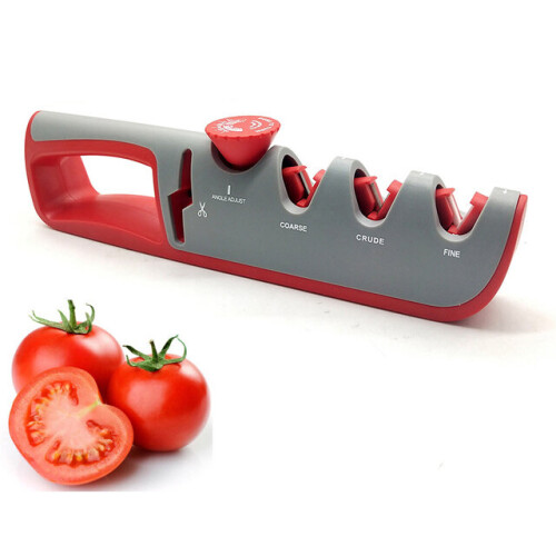(a-4in1 red gray As shown) Sharpeners Household Knife Sharpener Chisel ...