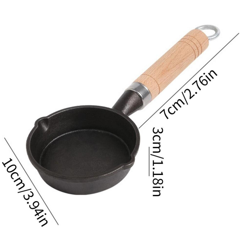 Iron Small Egg Pan Cast Iron Skillet Frying Pan With Dual Drip-Spouts ...