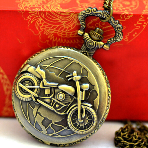 8065Large classical earth motorcycle pocket watch nostalgic motorcycle ...