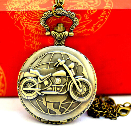 8065Large classical earth motorcycle pocket watch nostalgic motorcycle ...
