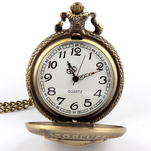 Bronze Cartoon One Piece Elements Vintage Quartz Movement Pocket Watch ...