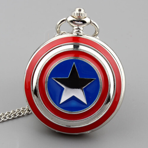 Cartoon Quartz Movement Pocket Watch Red and Hero Elements Arabic ...