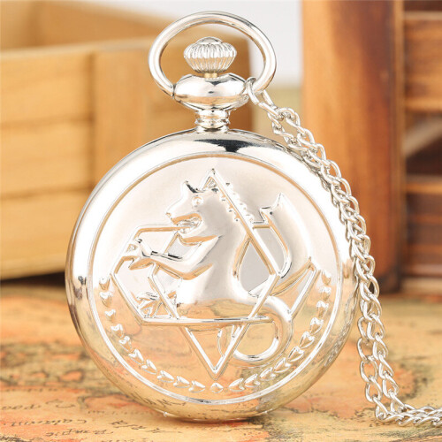 Silver Fullmetal Alchemist Anime Pocket Watch Cosplay Edward Elric ...