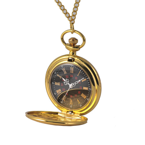 8823Smooth And Bright Retro Two-faced Pocket Watch Full Dial Pocket ...