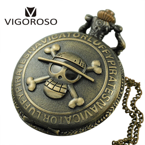 Retro Bronze Quartz Fob Pocket Watch Steampunk Ttyle Clock With ...