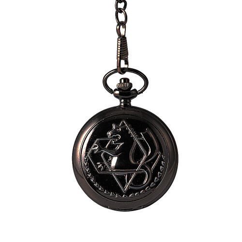 Retro Sea horse pocket watch dark series thick chain pocket watch steel ...