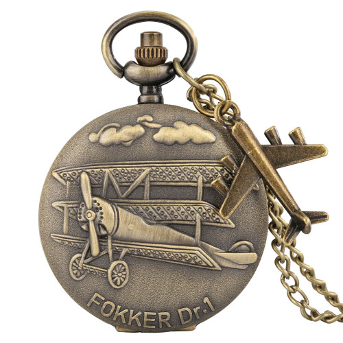 Retro USS Pogin Battleship Building Quartz Pocket Watch Necklace ...