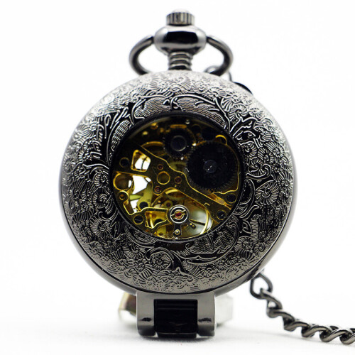 Retro Bronze Antique Men Steampunk Chain Watches Gift Clock Arabic ...