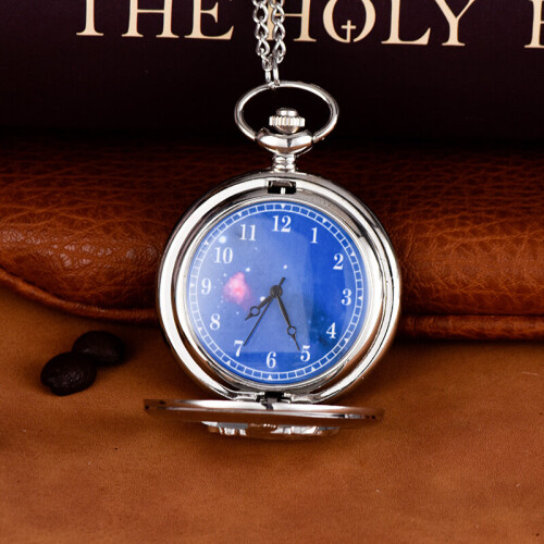 Silver pocket watch hollow red scarf Little Prince pocket watch Star ...