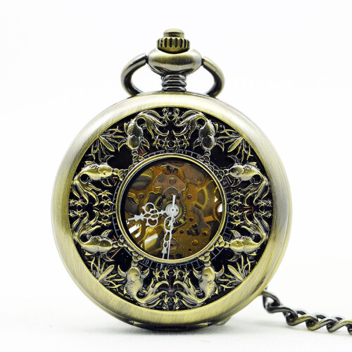 High Mechanical Pocket Watch Steampunk Vintage Collection Hand Wind Fob ...