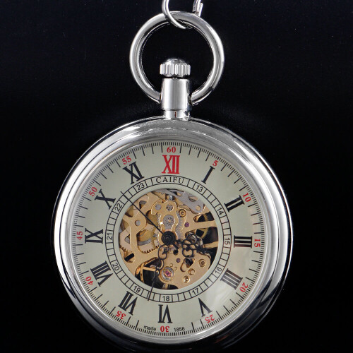 Silver Vintage Classic British Style Steam Punk Skull London Mechanical ...