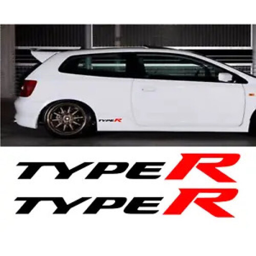 Honda Civic Type R Side Skirt Decals Stickers Vinyl JDM X2 280mm x 50mm ...