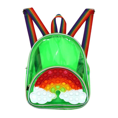 Transparent Candy Backpacks Fidget Toy Push Bubble School Bag ...