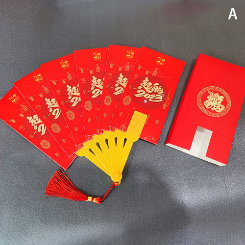 Year Red Envelope Foldable Fan Folding CNY Creative Foldable Chinese ...