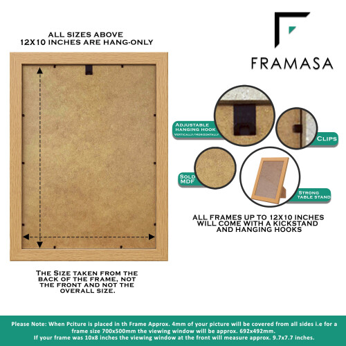 (Oak, 14x9 Inch) The Photo Factory Frame | Wooden Photo & Art Frames on ...